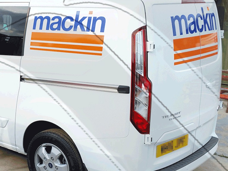 MACKIN NEW FORD TRANSIT CUSTOM VINYL BRANDING | EU Signs Ltd | Sign ...
