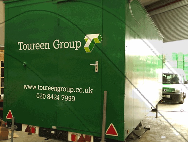 TOUREEN GROUP TRAILER SIGN WRITING | EU Signs Ltd | Sign Manufacturer
