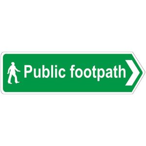 Public Footpath Sign Right Arrow | Commercial & Safety Signs - High ...