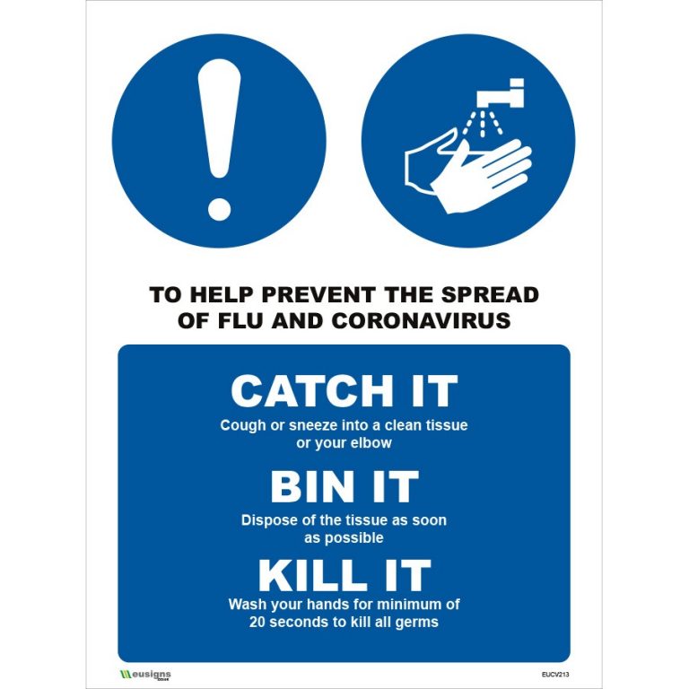 Stop the spread of flu sign, To Help Prevent The Spread Of Flu
