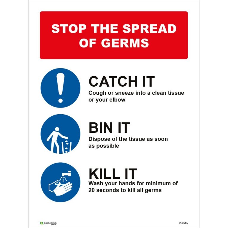 Stop The Spread Of Germs Signs | Commercial & Safety Signs - High ...