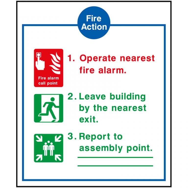 Fire Action Sign-Call Point, Health & Safety Signs | 5* Safety Signs