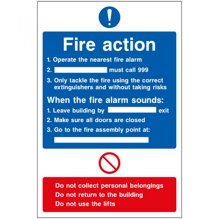 Fire Action - How To Tackle The Fire | Commercial & Safety Signs - High ...