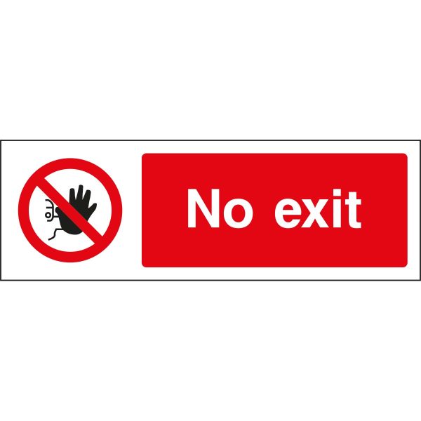 NO EXIT SIGN | No Entry Sign from £1.99