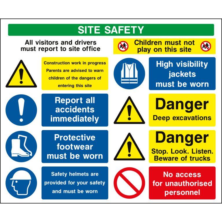 Site safety sign D | Commercial & Safety Signs - High Quality Printed Signs