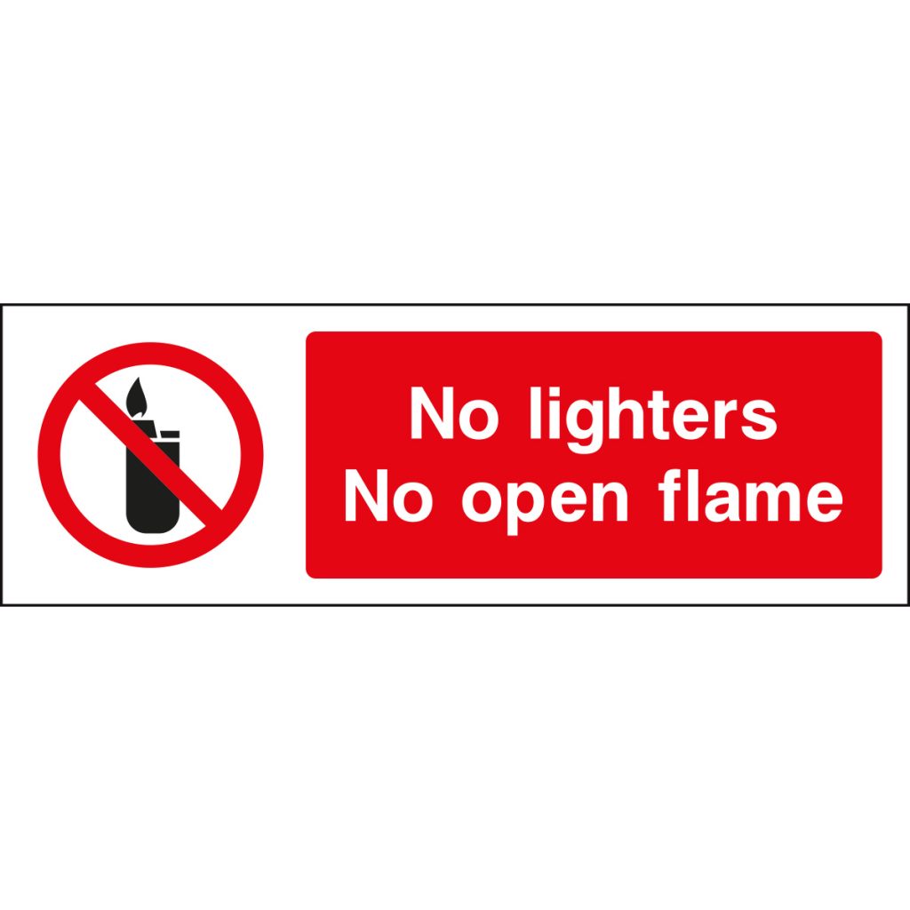 No lighters, No open flame | EU Signs Ltd-Sign Manufacturer-Print Shop