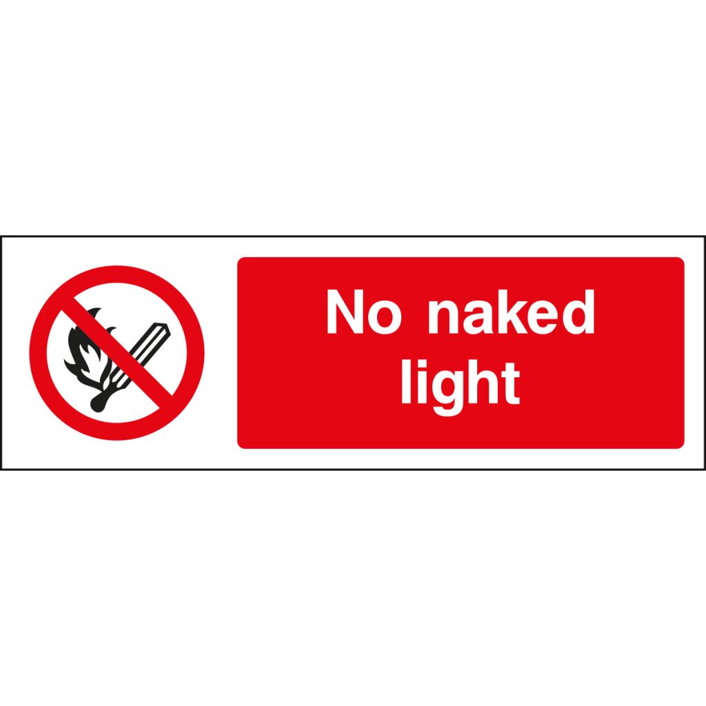 No Naked Light | Commercial & Safety Signs - High Quality Printed Signs
