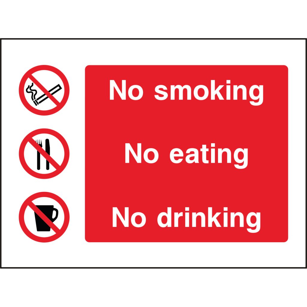 No Smoking, No Eating, No Drinking | Commercial & Safety Signs - High ...