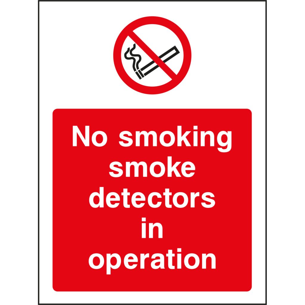 No Smoking, Smoke Detectors In Operation | Commercial & Safety Signs ...