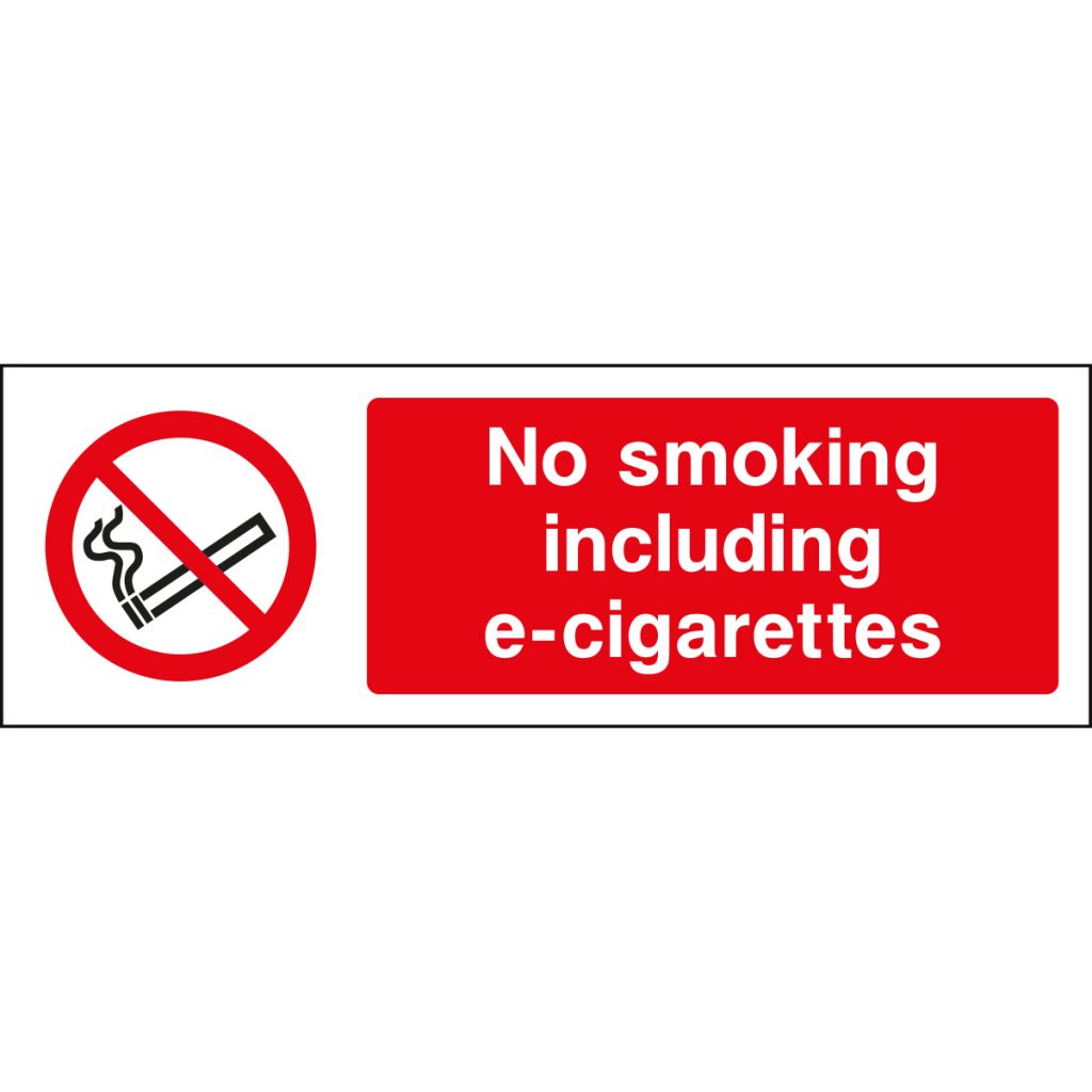 No Smoking Including E-Cigarettes | Commercial & Safety Signs - High ...