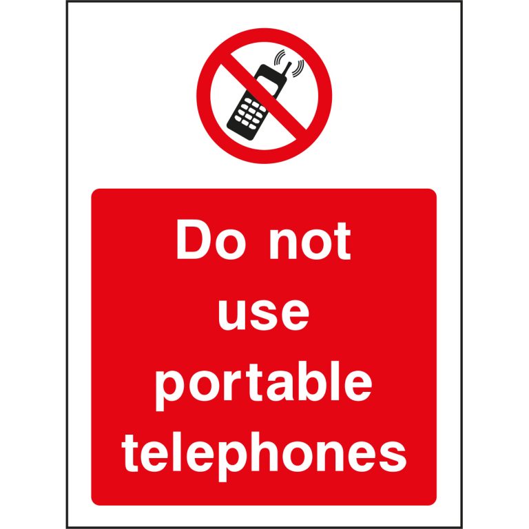 Do Not Use Portable Telephones Sign | Commercial & Safety Signs - High ...