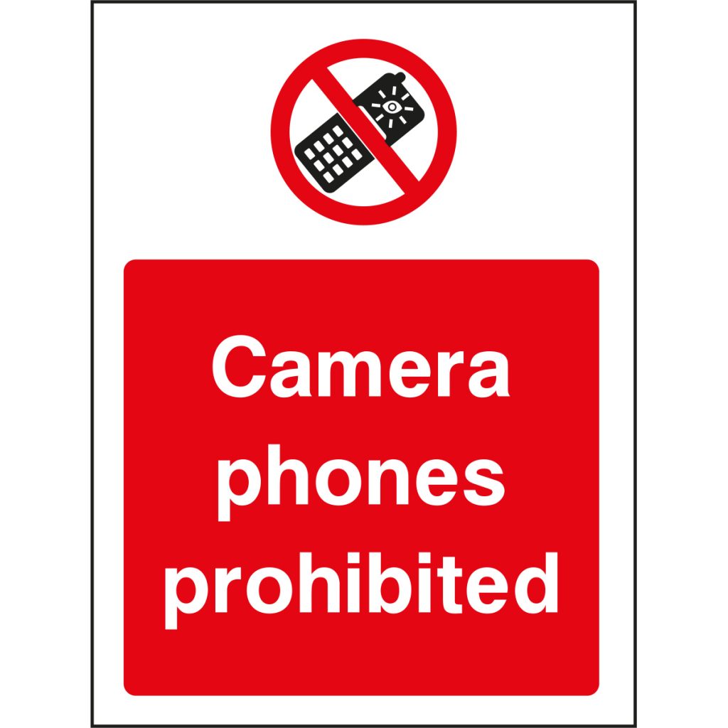Camera Phones Prohibited Sign | Safety Sign Shop