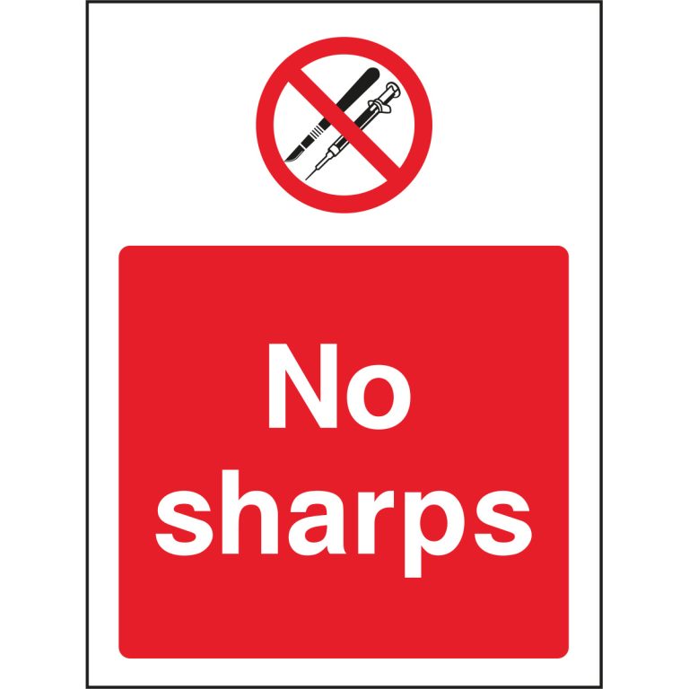 No Sharps Sign | Commercial & Safety Signs - High Quality Printed Signs