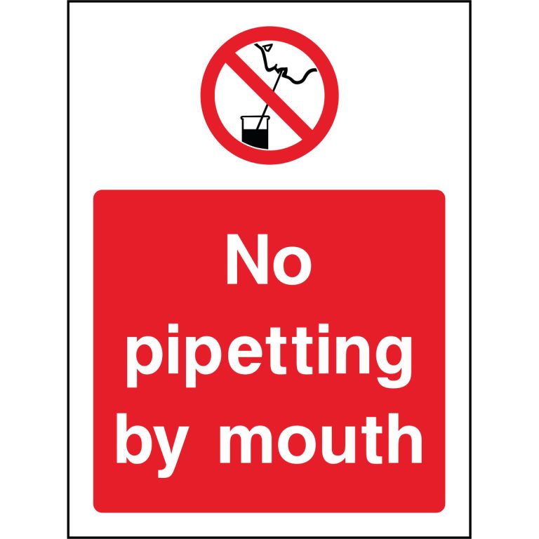 No Pipetting By Mouth Sign | Commercial & Safety Signs - High Quality ...