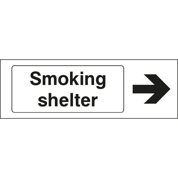 Smoke Shelter Sign With Right Arrow | Commercial & Safety Signs - High ...