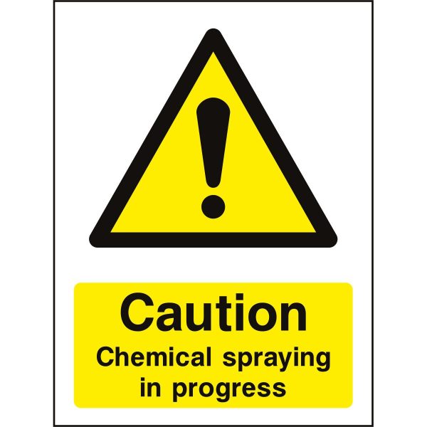 Caution Chemical Spraying In Progress Sign | Commercial & Safety Signs ...