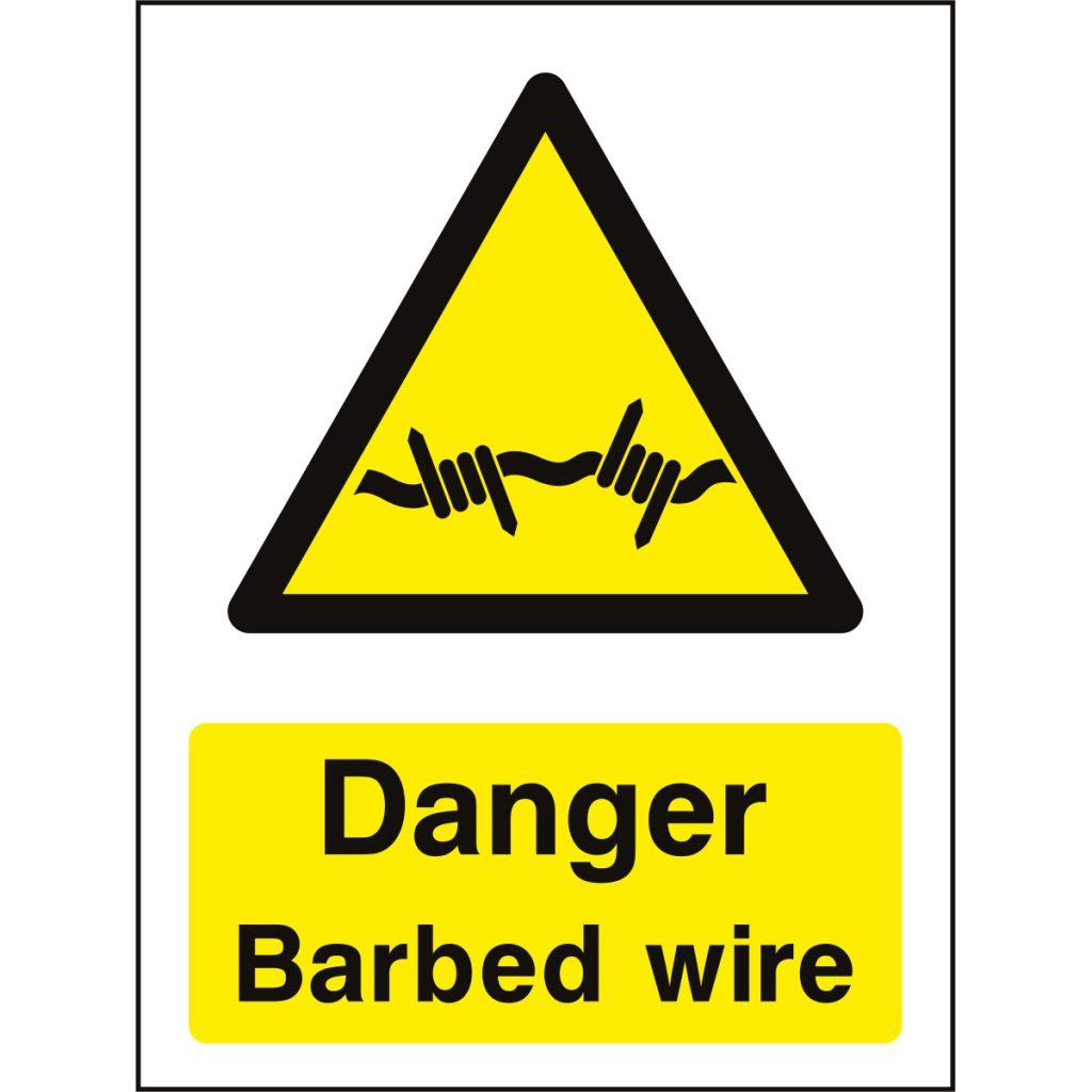 Danger Barbed Wire Sign | Commercial & Safety Signs - High Quality ...