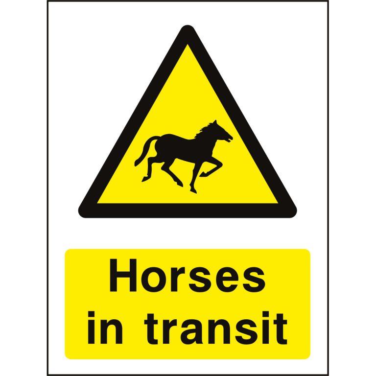 Horses In Transit Sign | Commercial & Safety Signs - High Quality ...