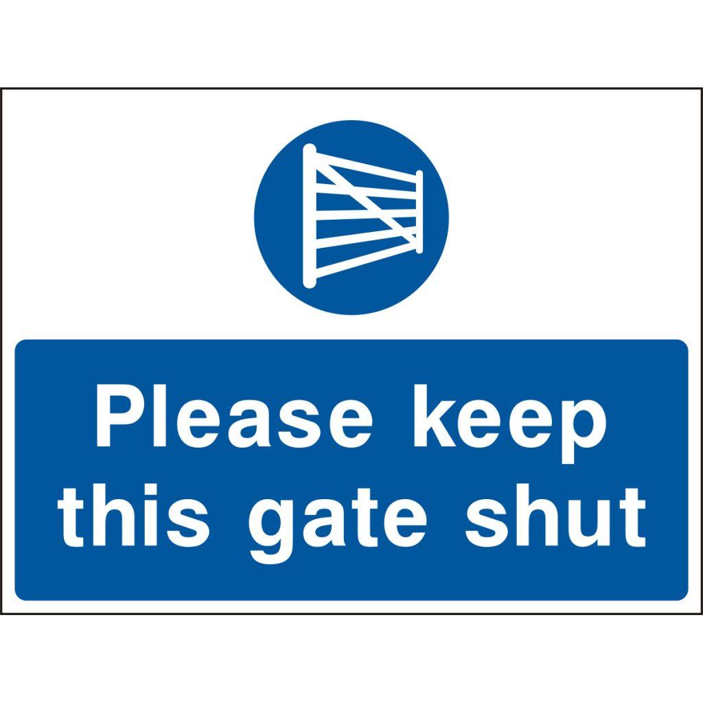 Please Keep This Gate Shut Sign | Commercial & Safety Signs - High ...