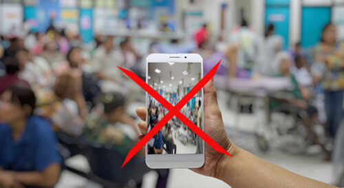 Signage to Restrict Mobile Phones and Photographic Equipment