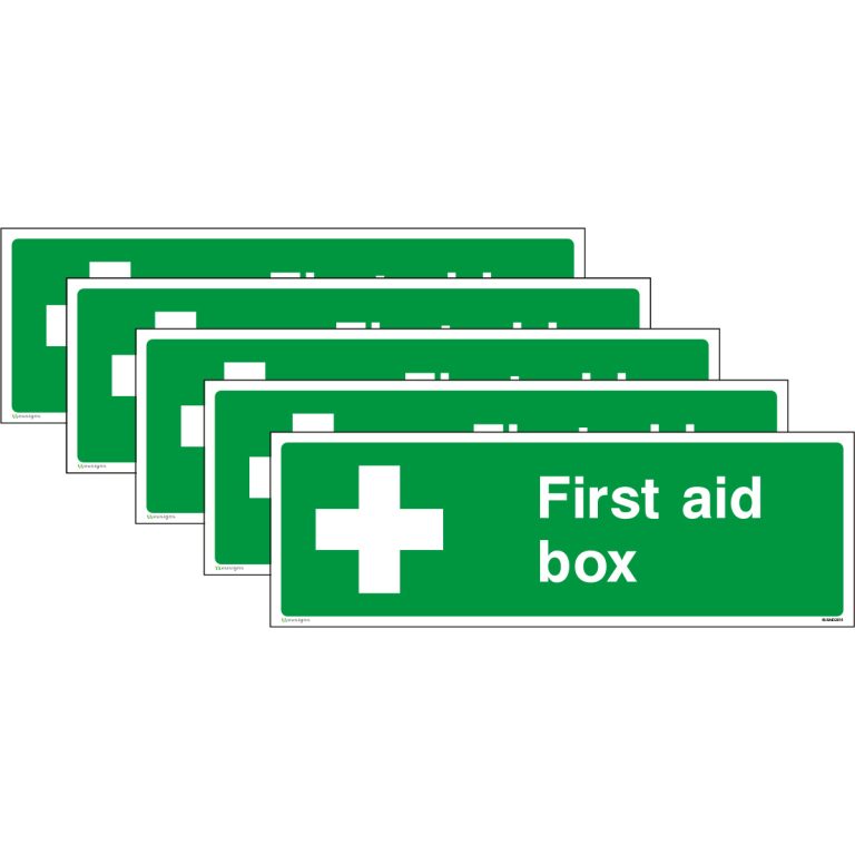 5-Pack First Aid Box - Landscape | EU Signs UK