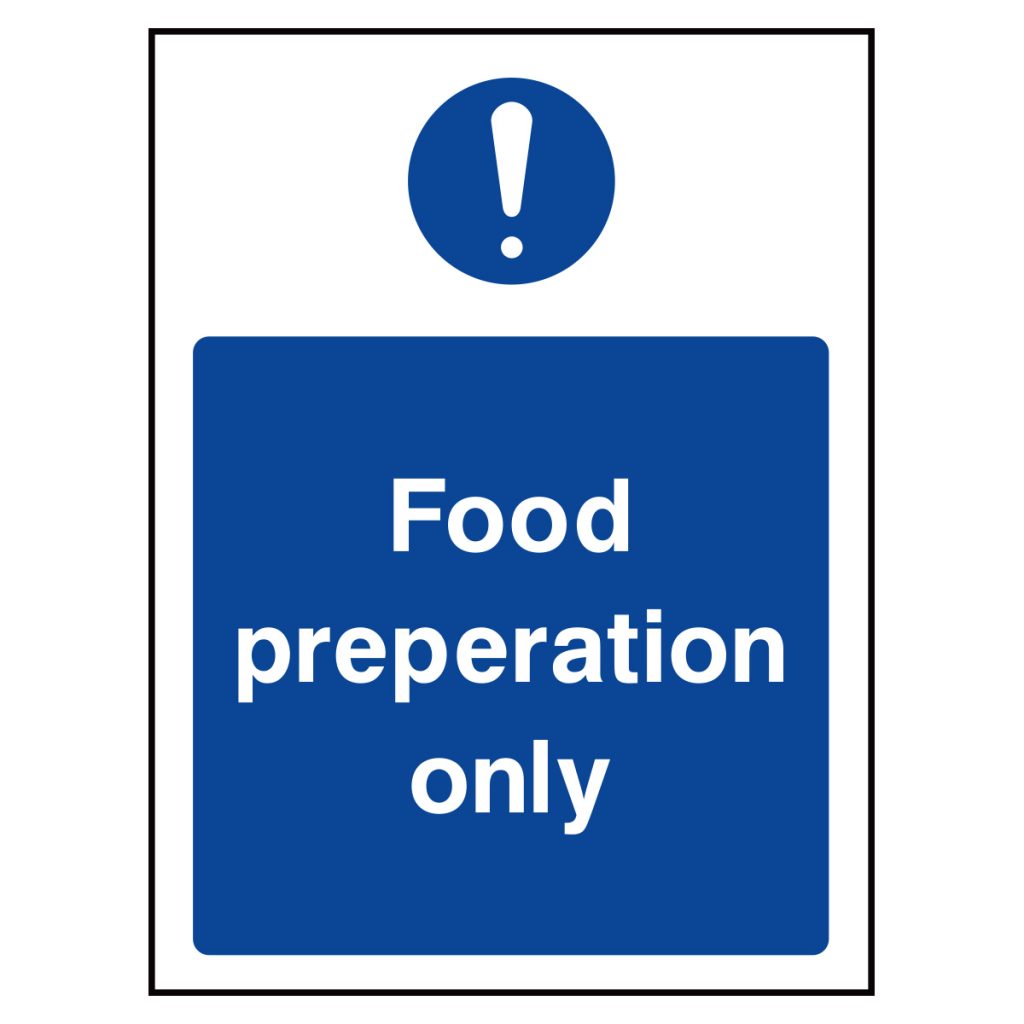 Food preparation only sign, portrait | Commercial & Safety Signs - High ...
