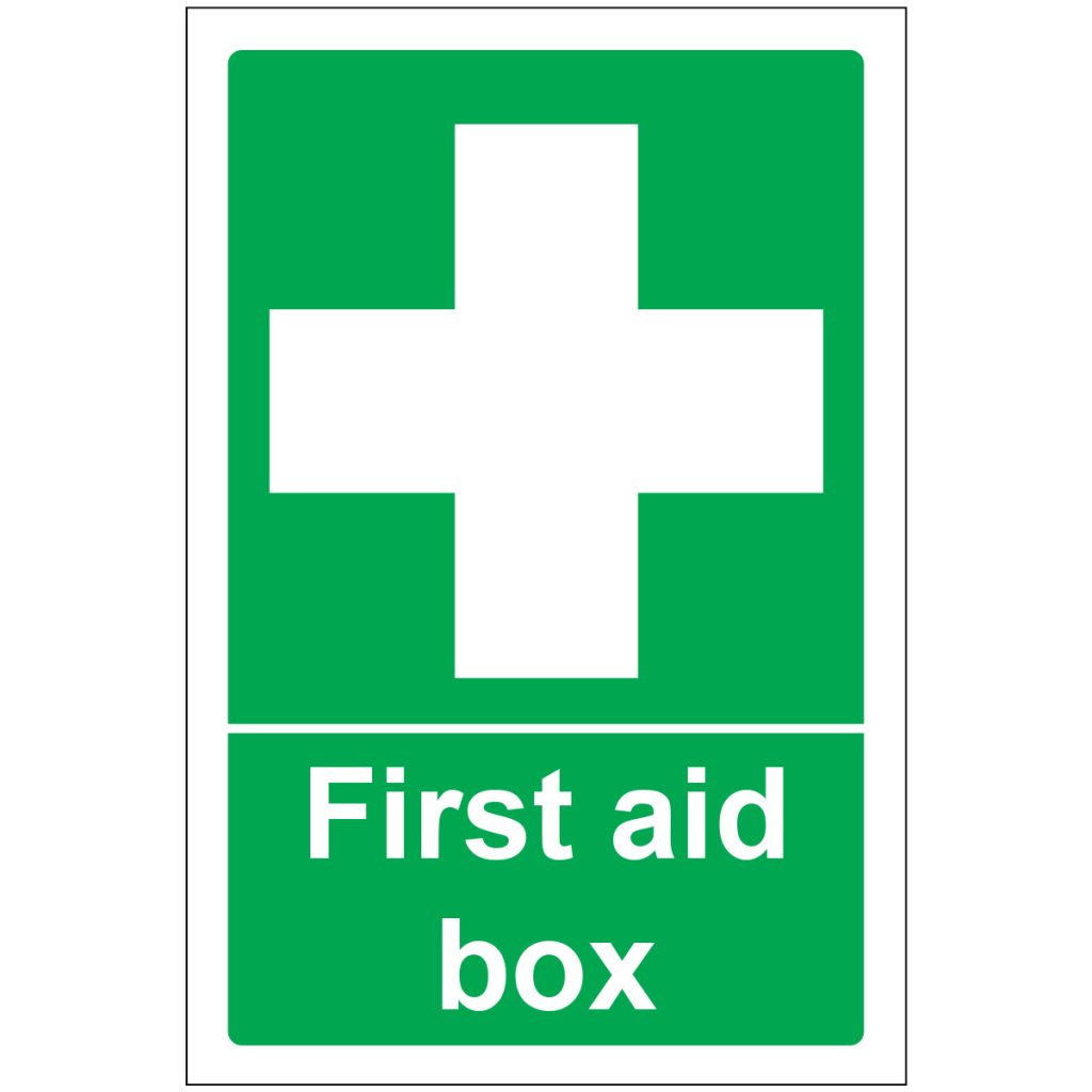 First Aid Box Sign: Portrait | Kit Location E003 | EU Signs Ltd, UK