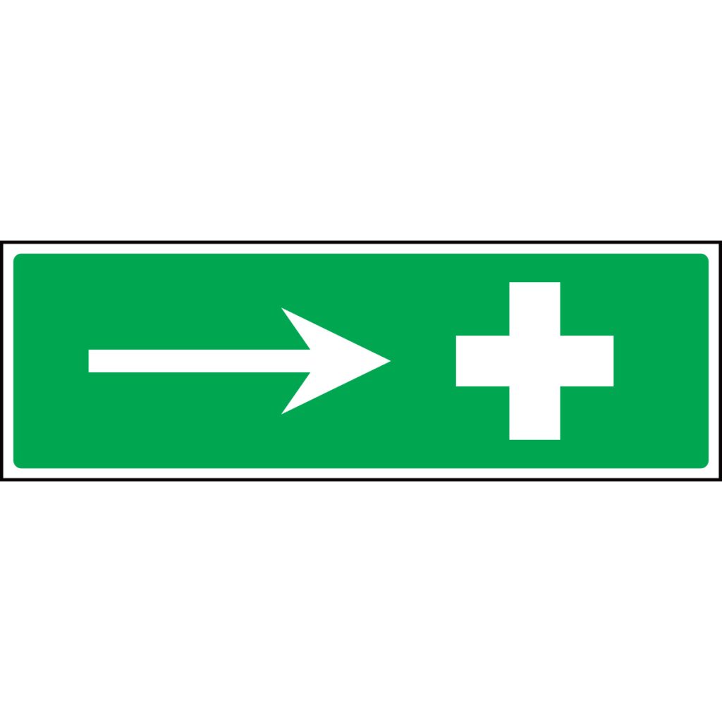 First Aid Icon With Right Arrow Sign | EU Signs UK