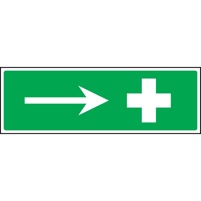 First Aid Icon With Right Arrow Sign | EU Signs UK